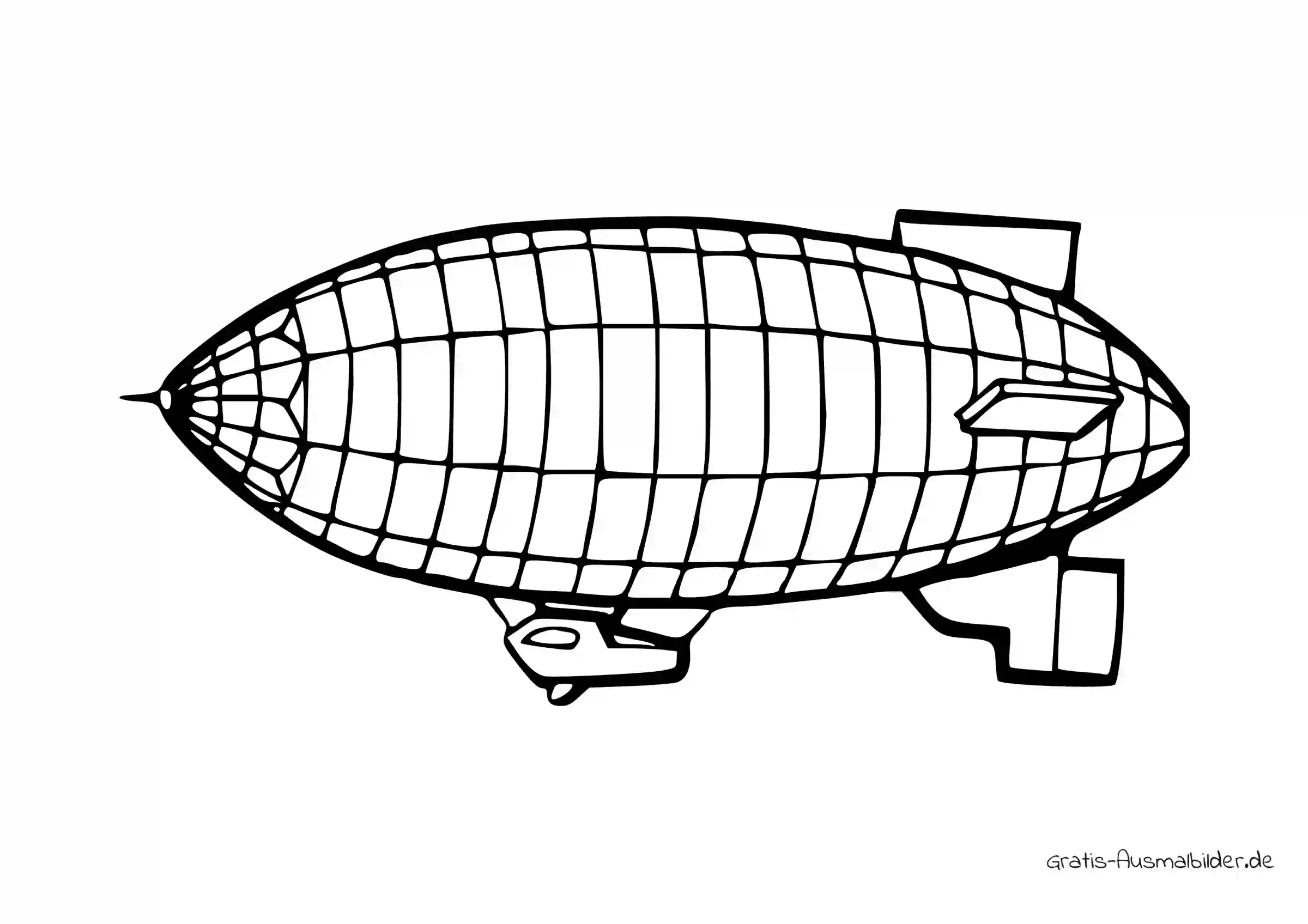 Ausmalbild Einfach Zeppelin - Kostenlose Ausmalbilder bei Gratis ...