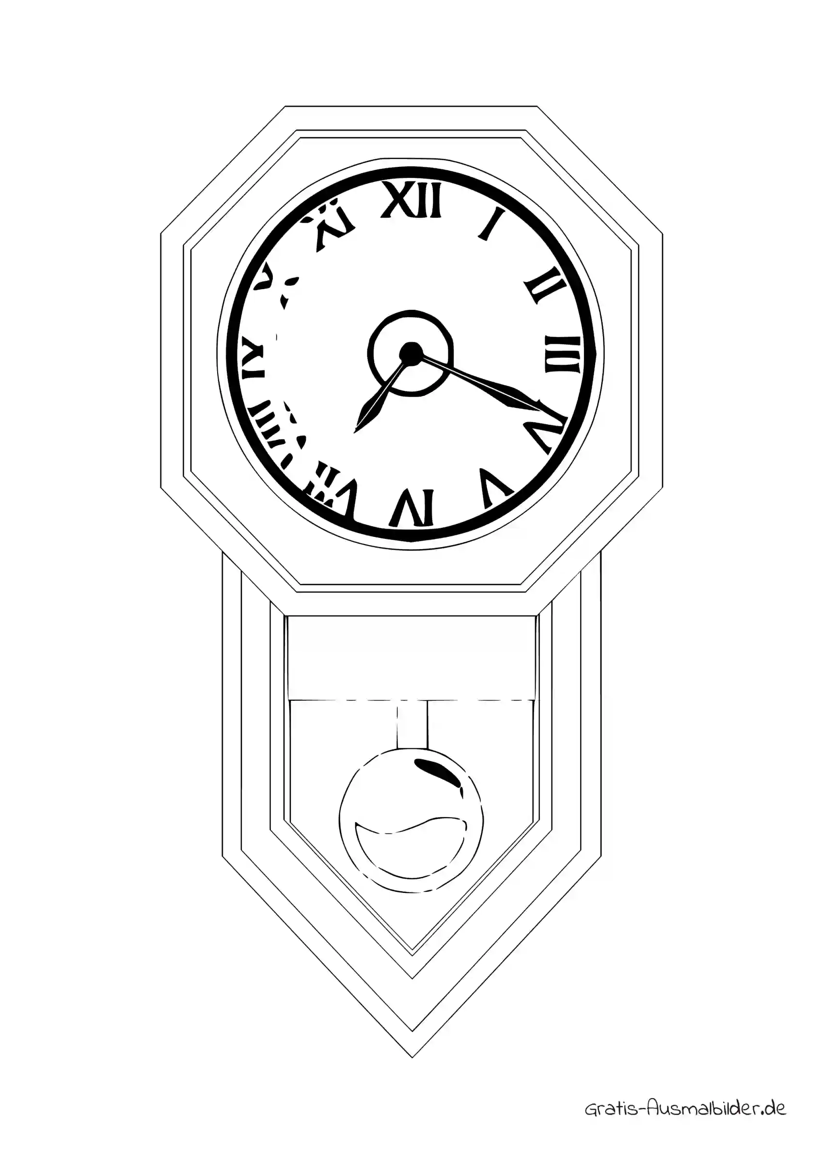 Ausmalbild Standuhr - Kostenlose Malvorlagen bei Gratis-Ausmalbilder.de Ausmalbild Standuhr - Kostenlose Malvorlagen bei Gratis-Ausmalbilder.de